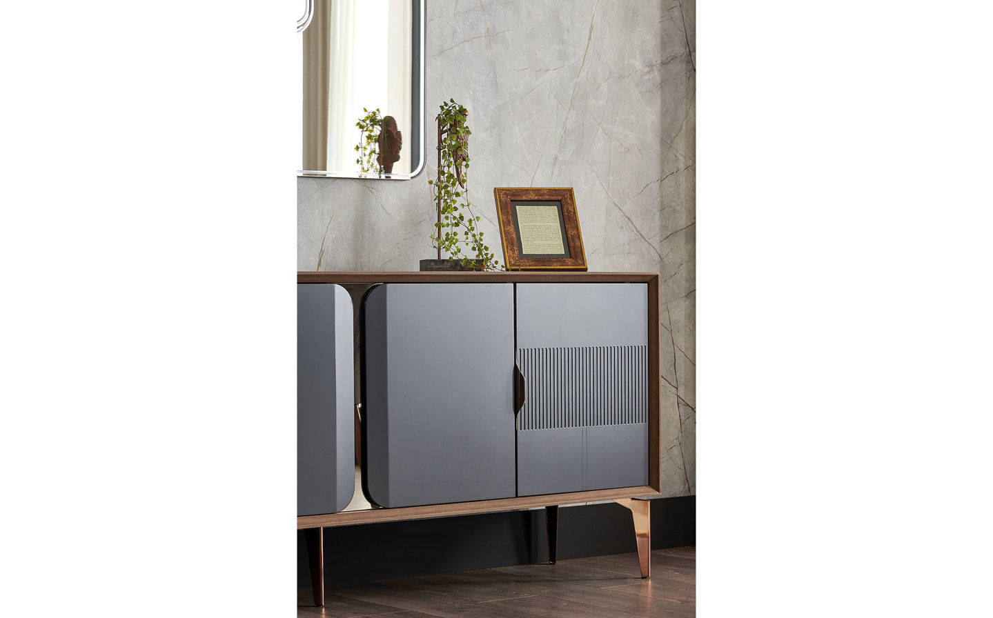 CONSOLA GARNETH ANTRACITA - Alfemo